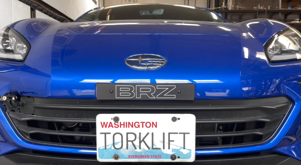 Torklift Central | The Law – Subaru BRZ Front License Plate Bracket