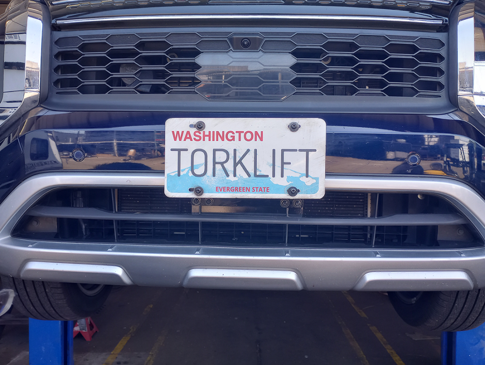 Torklift Central | The Law – Mitsubishi Outlander Front License Plate ...